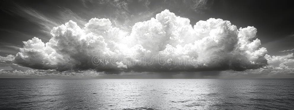 Beautiful Thunder Clouds Fill the Panorama, Casting a Dramatic Grey Sky ...