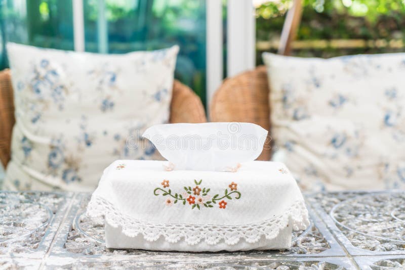 Tissue box on table stock photo. Image of health, design - 109165134