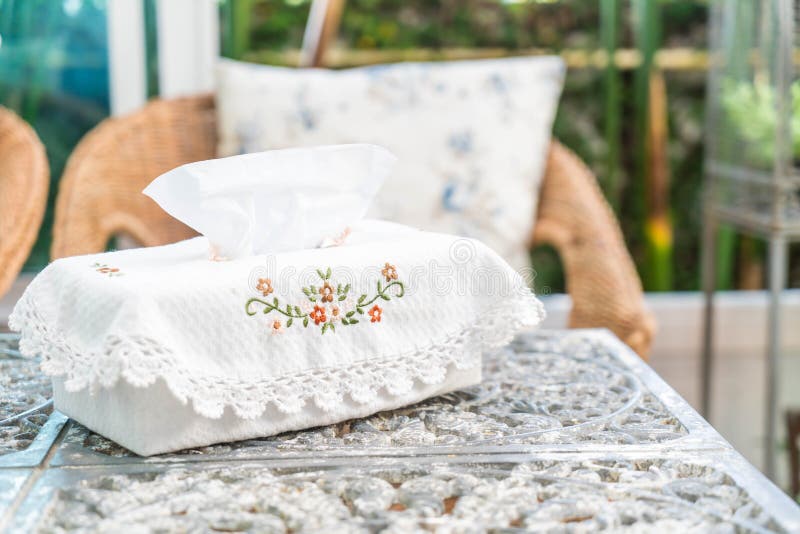 Tissue box on table stock image. Image of design, clean - 110803389