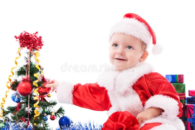 Beautiful toddler Santa stock photo. Image of bright - 11879334
