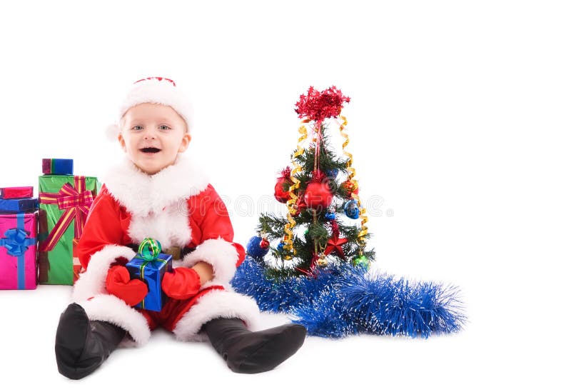 Beautiful toddler Santa stock photo. Image of cheerful - 12259824