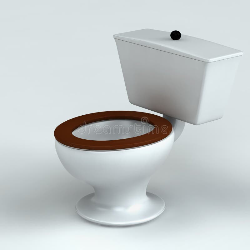 Beautiful Toilet Isolated on White Stock Illustration - Illustration of ...