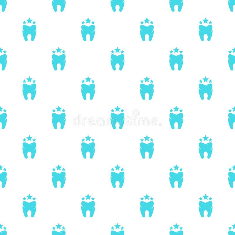 Beautiful Tooth Pattern Seamless Vector Stock Vector - Illustration of ...