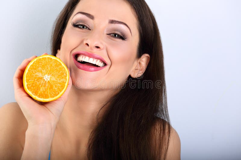 Beautiful Toothy Laughing Smiling Business Woman In Glasses Covering