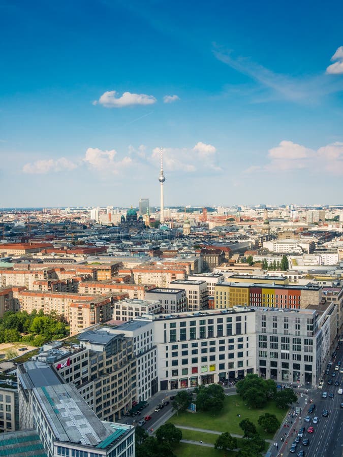 Beautiful Top View of the Skyline of Berlin Stock Image - Image of ...
