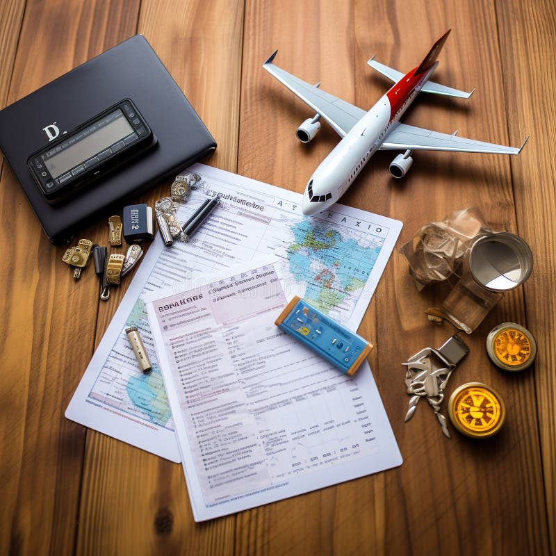 Top View of Travel Insurance Application Form First Class Boarding ...