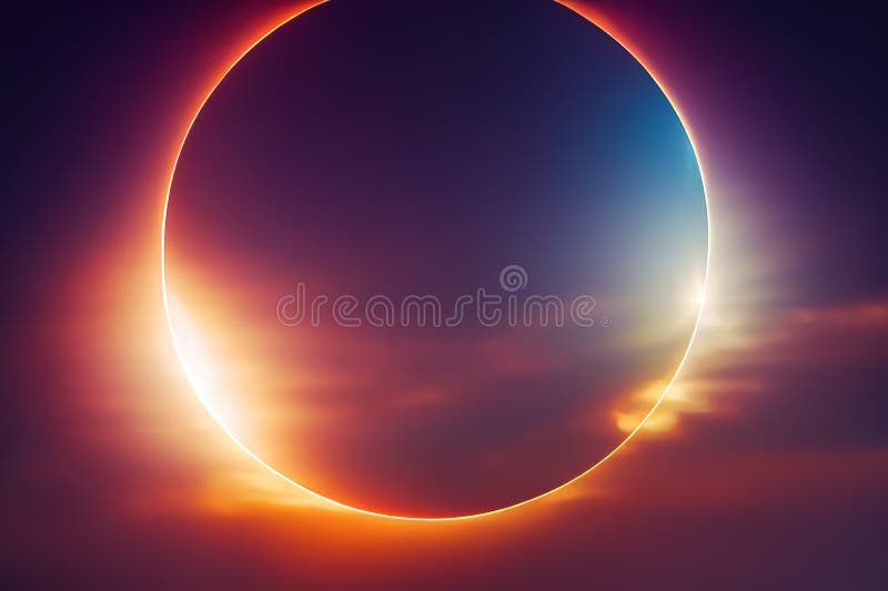 Beautiful, Total, Beautiful Solar Eclipse. a Natural Phenomenon. AI ...