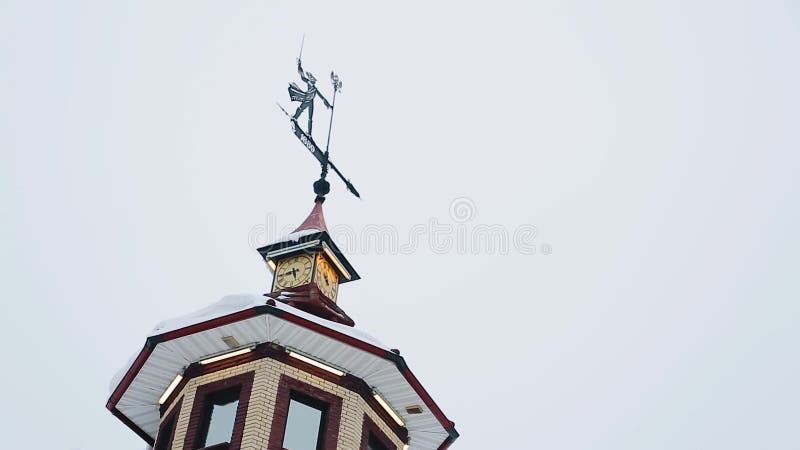 Beautiful Tower with a Clock and a Pointer in the Form of a Human ...