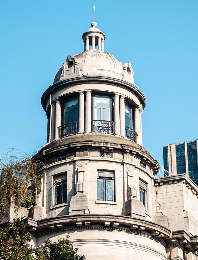 Beautiful Tower of an Old Building in Wuhan, China Stock Image - Image ...
