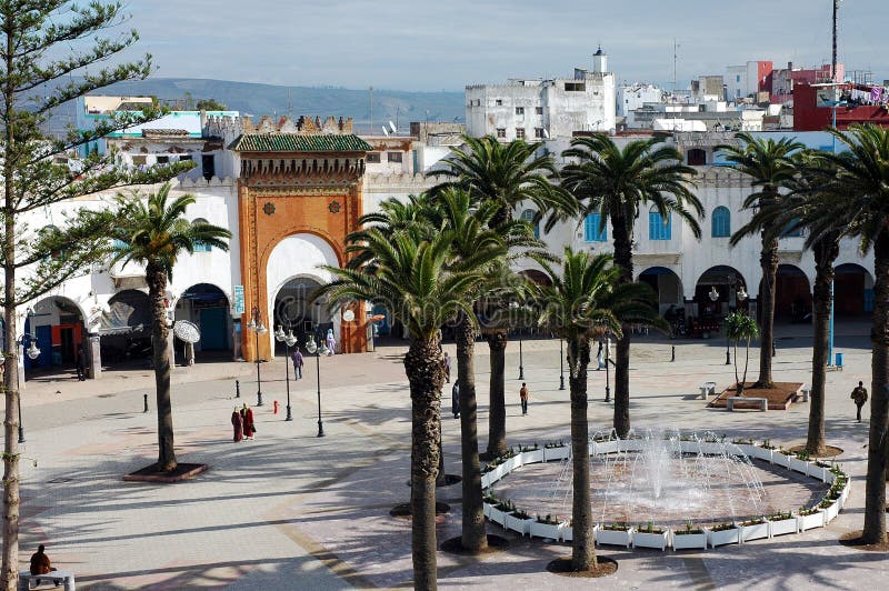 The Beautiful Town of Larache Editorial Image - Image of arch, blue ...