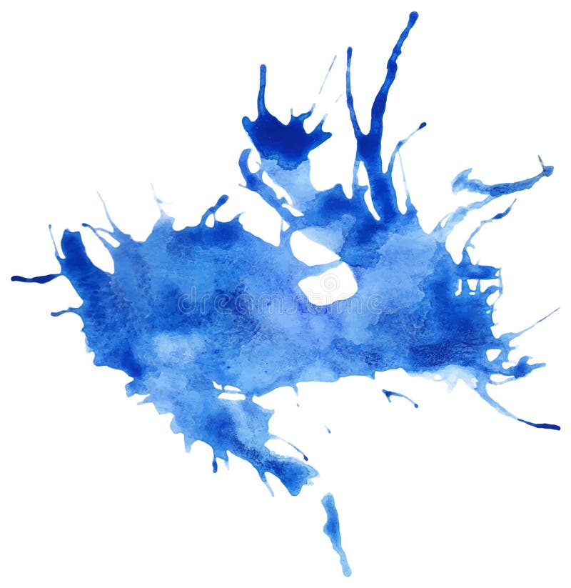 Beautiful Traced Watercolor Splatter. Stock Illustration - Illustration ...