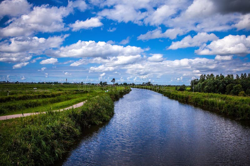 Beautiful Traditional Dutch Landscape and Nature Stock Image - Image of ...