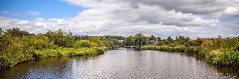 Beautiful Traditional Dutch Landscape and Nature. Panorama Stock Photo ...