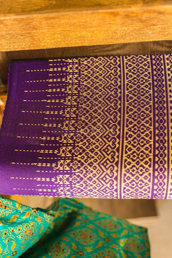 Beautiful Traditional Fabric Thai Design Stock Image - Image of folk ...