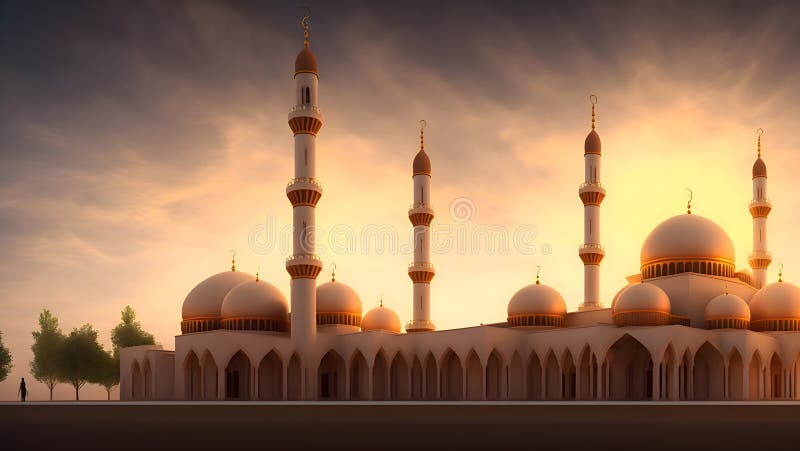Beautiful Traditional Islamic Mosque Architecture Stock Photo - Image ...