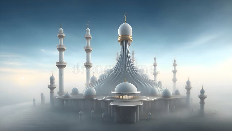 Beautiful Traditional Islamic Mosque Architecture Stock Illustration ...
