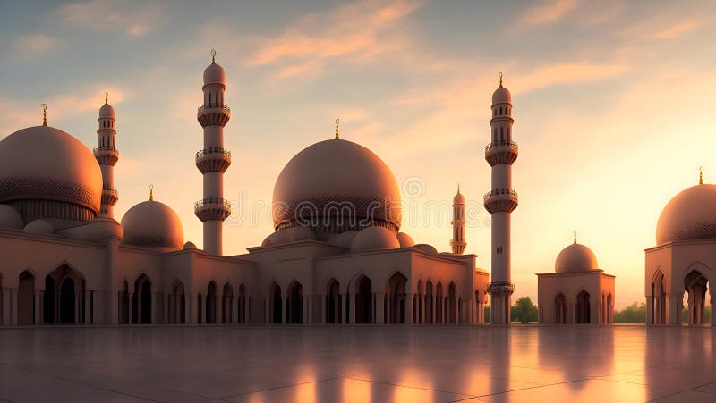 Beautiful Traditional Islamic Mosque Architecture Stock Photo - Image ...