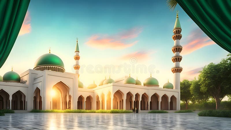 Green Mosque Wallpaper
