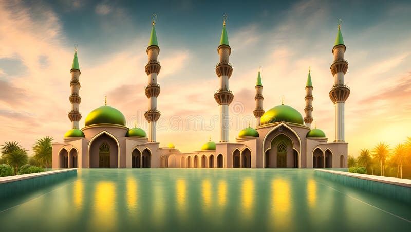 Beautiful Traditional Islamic Mosque Architecture Stock Image - Image ...