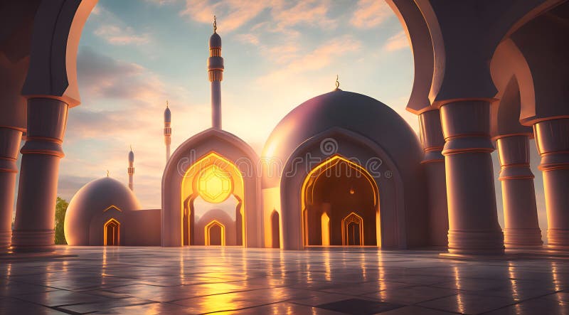 Beautiful Traditional Islamic Mosque Architecture Stock Image - Image ...