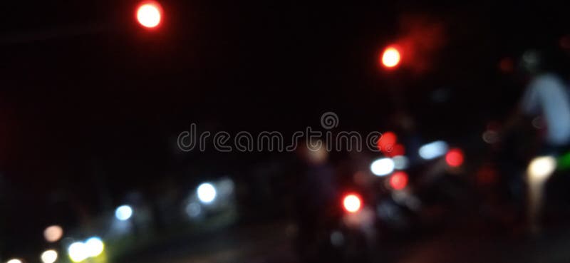 Beautiful Traffic Light Conditions at Night Stock Photo - Image of ...