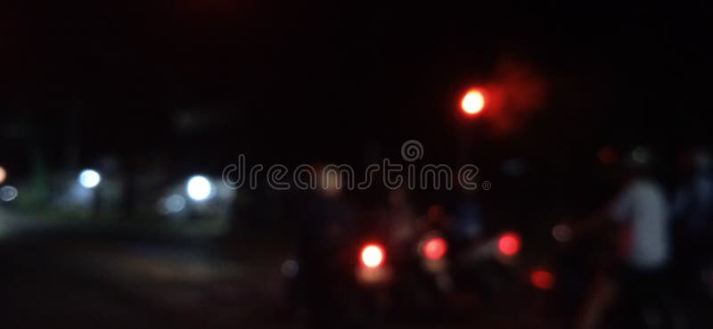 Beautiful Traffic Light Conditions at Night Stock Photo - Image of ...