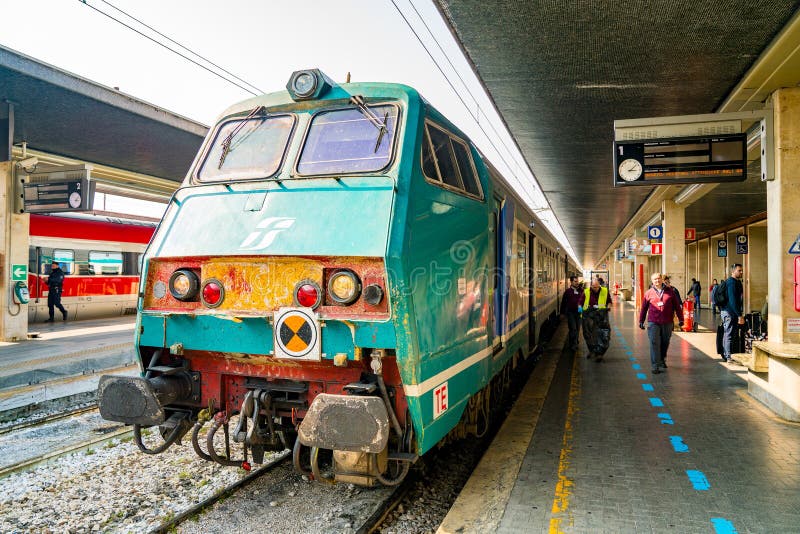 Beautiful Train Standing at the Train Station Editorial Photo - Image ...