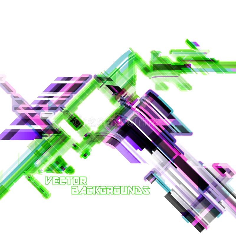 Beautiful Translucent Colors on a White Stock Vector - Illustration of ...