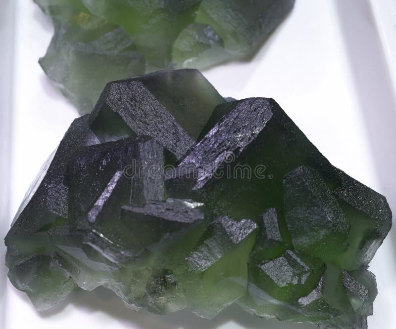 Translucent Green Fluorite Crystals, Adobe Rgb Stock Image - Image of ...