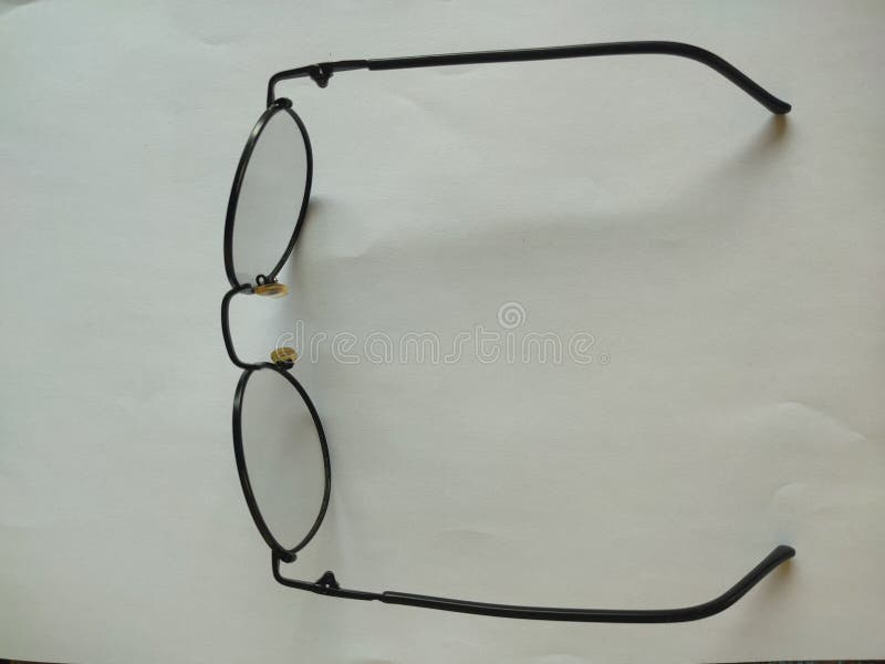 Beautiful Transparant Glasses on Plain White Paper Stock Image - Image ...