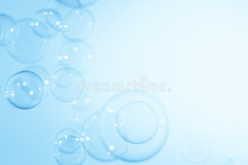 Beautiful Transparent Blue Soap Bubbles Background Stock Image - Image ...
