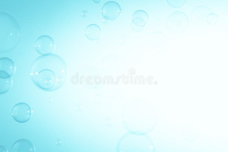 Beautiful Transparent Blue Soap Bubbles on White Background Stock Image ...