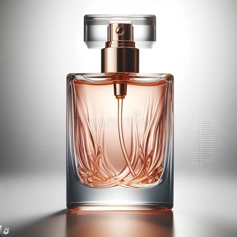 Beautiful Transparent Luxury Perfume Bottle Stock Illustration ...