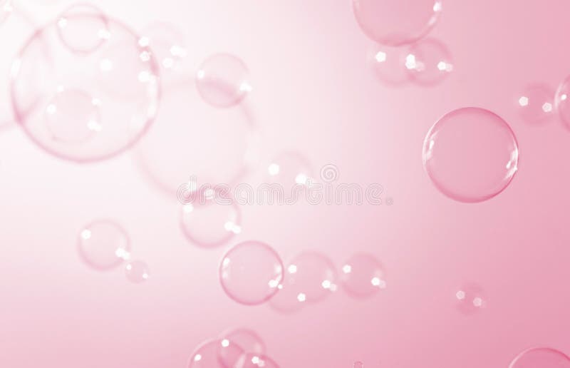 Beautiful Transparent Pink Soap Bubbles Background Stock Photo - Image ...