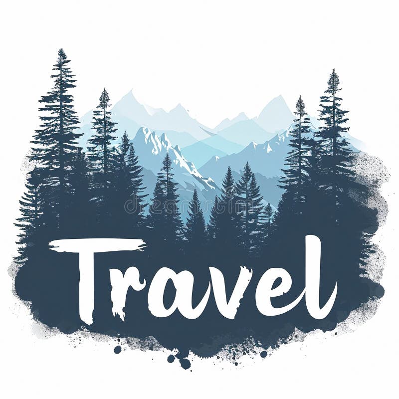 A Beautiful Travel Logo with a Forest Stock Photo - Image of travel ...