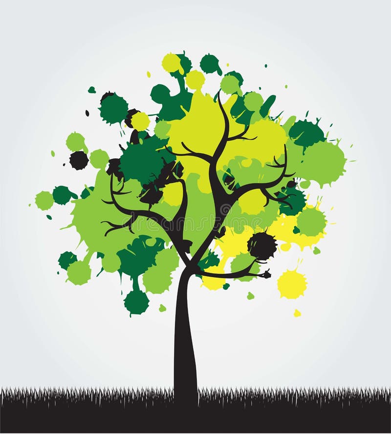 Beautiful tree stock illustration. Illustration of leaf - 25937565