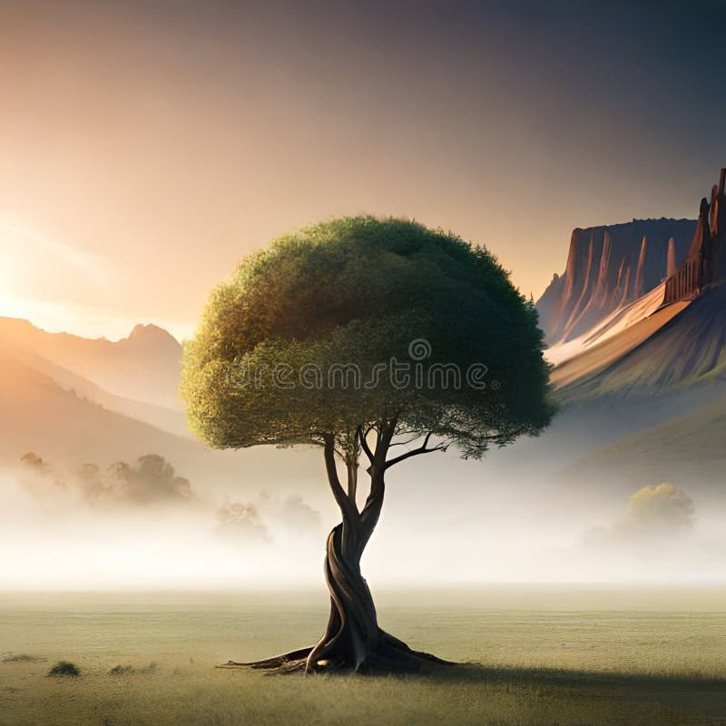 A Human Brain Lick Tree Artificial Intelligence, Generative Ai Stock ...