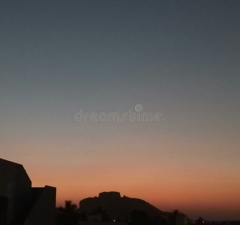 Beautiful tri coloured sky stock photo. Image of evening - 85321774