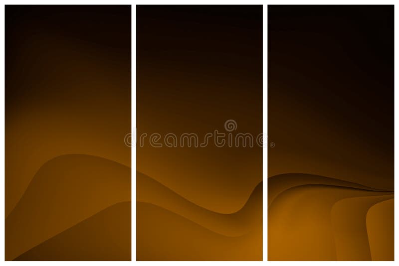 Beautiful Triptych in Three Pieces on Brown Stock Photo - Image of ...