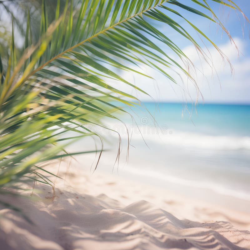 Beautiful Tropical Beach with Palm Tree - Vintage Filter Effect and ...