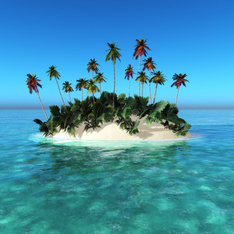 Beautiful Tropical Island, Palm Trees on an Island Stock Image - Image ... Beautiful Tropical Island, Palm Trees on an Island Stock Image - Image ...