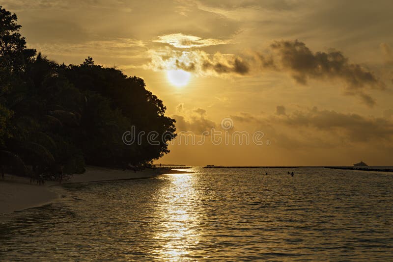 Beautiful tropical sunset stock photo. Image of dominican - 71837400
