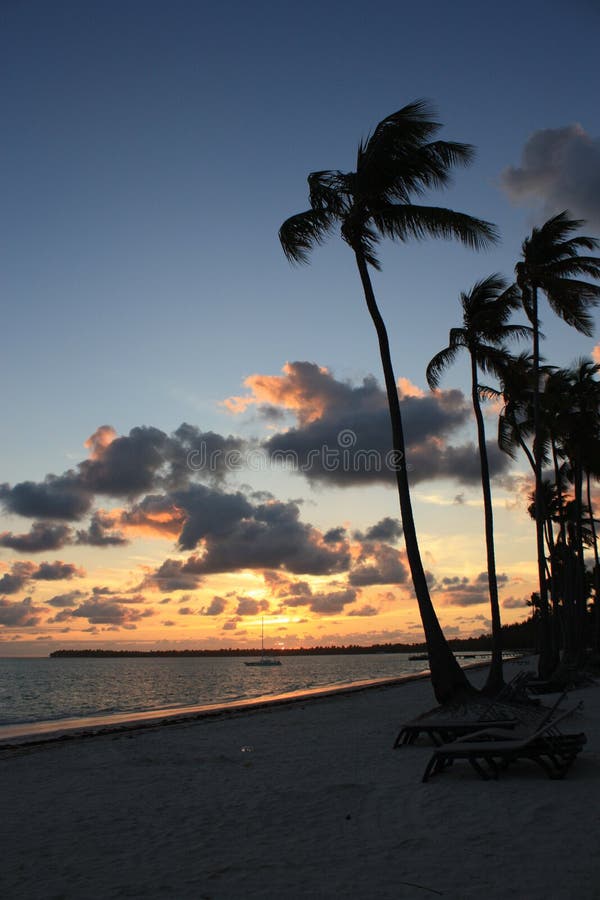 Beautiful Tropical Sunset Over the Sea Stock Image - Image of night ...
