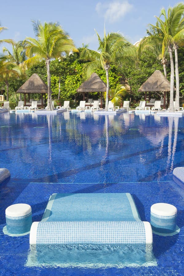 Beautiful Tropical Swimming Pool Stock Image - Image of exotic ...