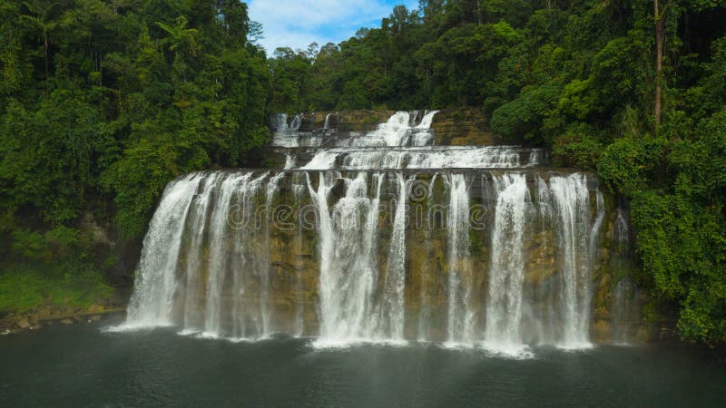 Beautiful Tropical Waterfall Philippines Mindanao Stock Image