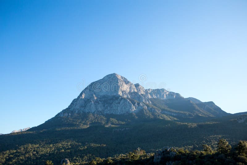 Beautiful Turkish Mountains on a Background of Blue Sky Stock Photo ...