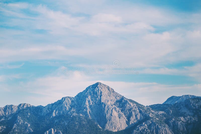 Beautiful Turkish Mountains on a Background of Cloudy Sky Stock Image ...