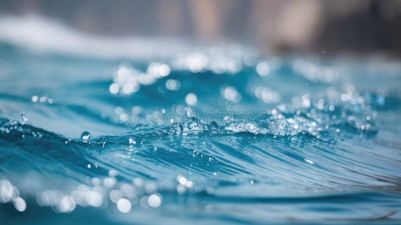 Beautiful Turquoise Ocean Waves Shimmering in Sunlight. Stock ...