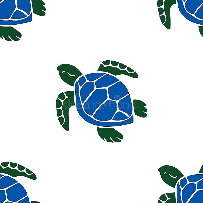 Beautiful Turtle with Blue and Color Isolated on White Background is in ...