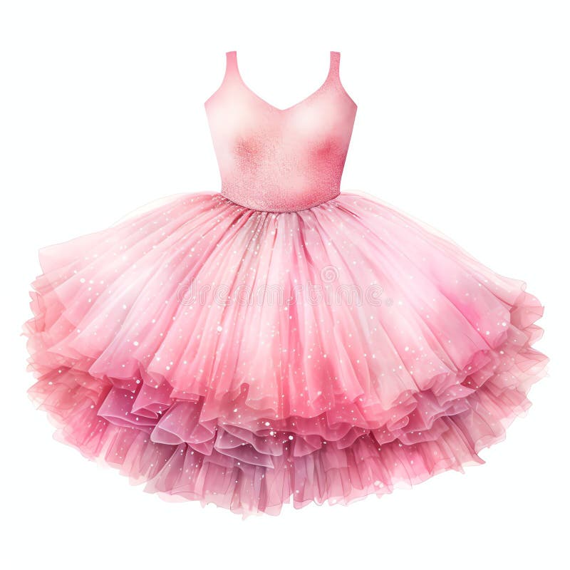 Beautiful Tutu Watercolor Clipart Illustration Stock Illustration ...